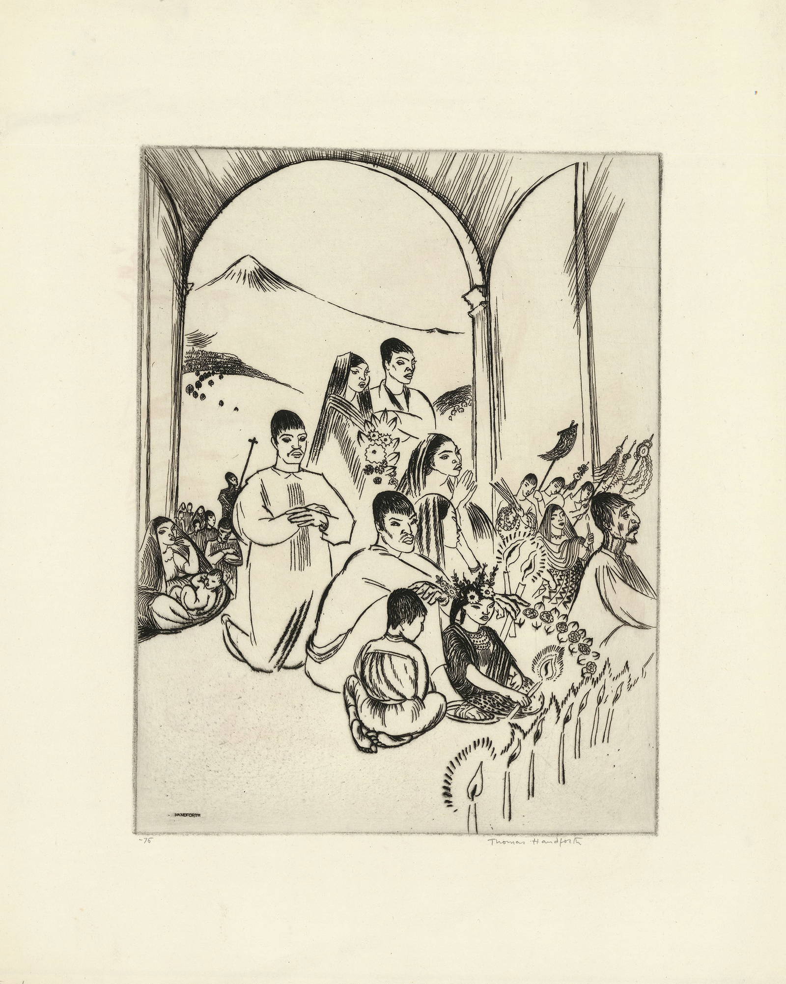 Buy Thomas Handforth, Fiesta, Etching | The Old Print Shop, Inc. In Ny