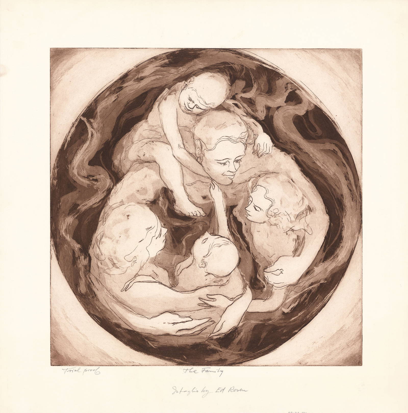 Ed Rosen, The Family, Etching Auction