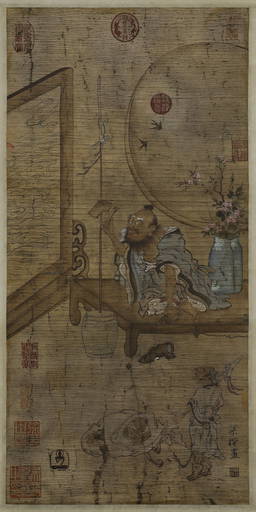 Liang Kai characters in Song dynasty paper vertical shaft (#0296) on Jan 30, 2023 | Pauling's in CA