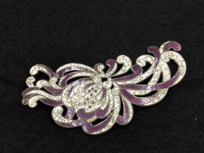 Antique Sterling Enamel Pin