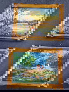 Miniature Williard M Mitchell Paintings