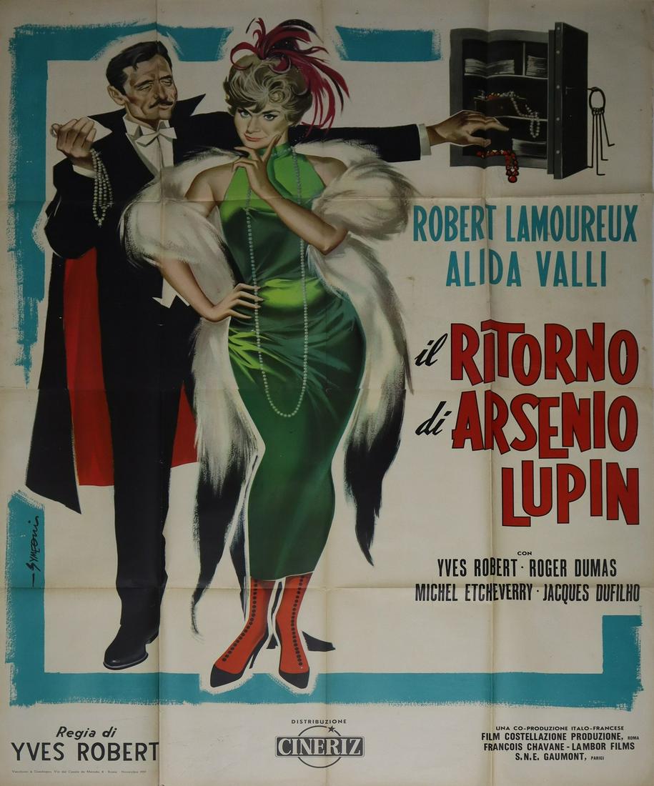 Sandro Symeoni Four Sheet Movie Poster '' 'the Return Of Arsenio Lupine ...