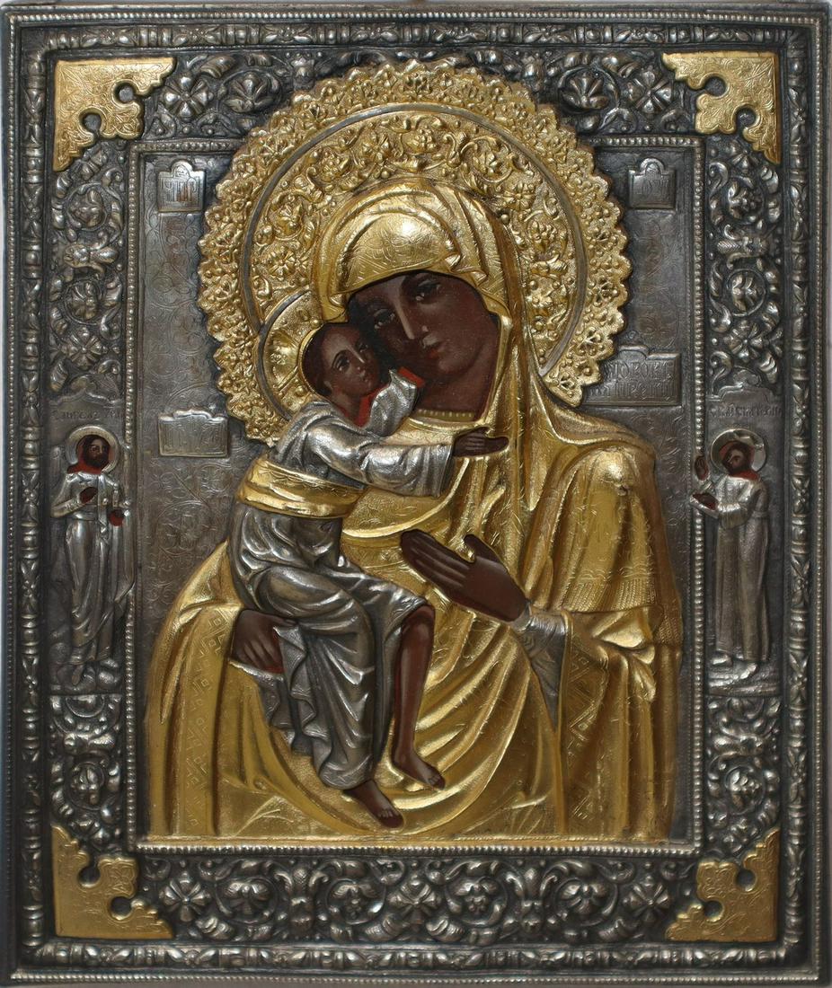 Madonna Icon By Fedorov, 20th Century
