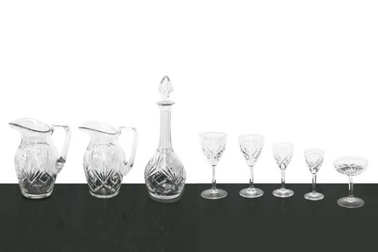 Saint Louis Saint Louis Crystal Glass Set, Chantilly Model. Consisting ...