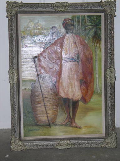 North African Man Oil Painting By Moss Mabry