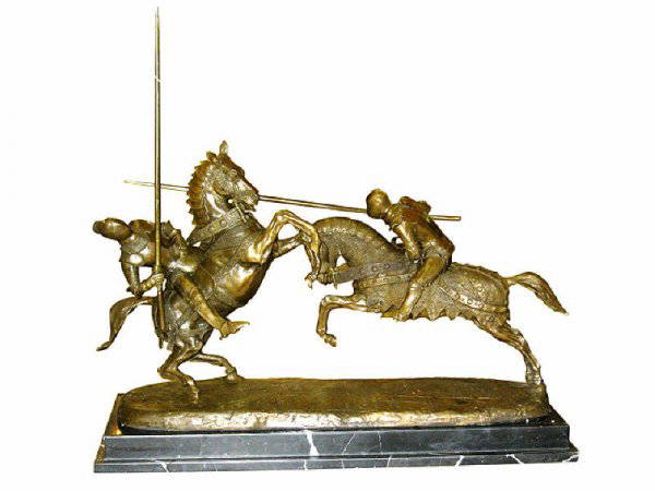 Bronze Figural Study " The Joust"