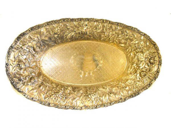 Antique Sterling Rose Repose Tray