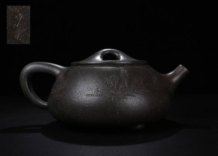 The Ancient Dark Red Enameled Pottery