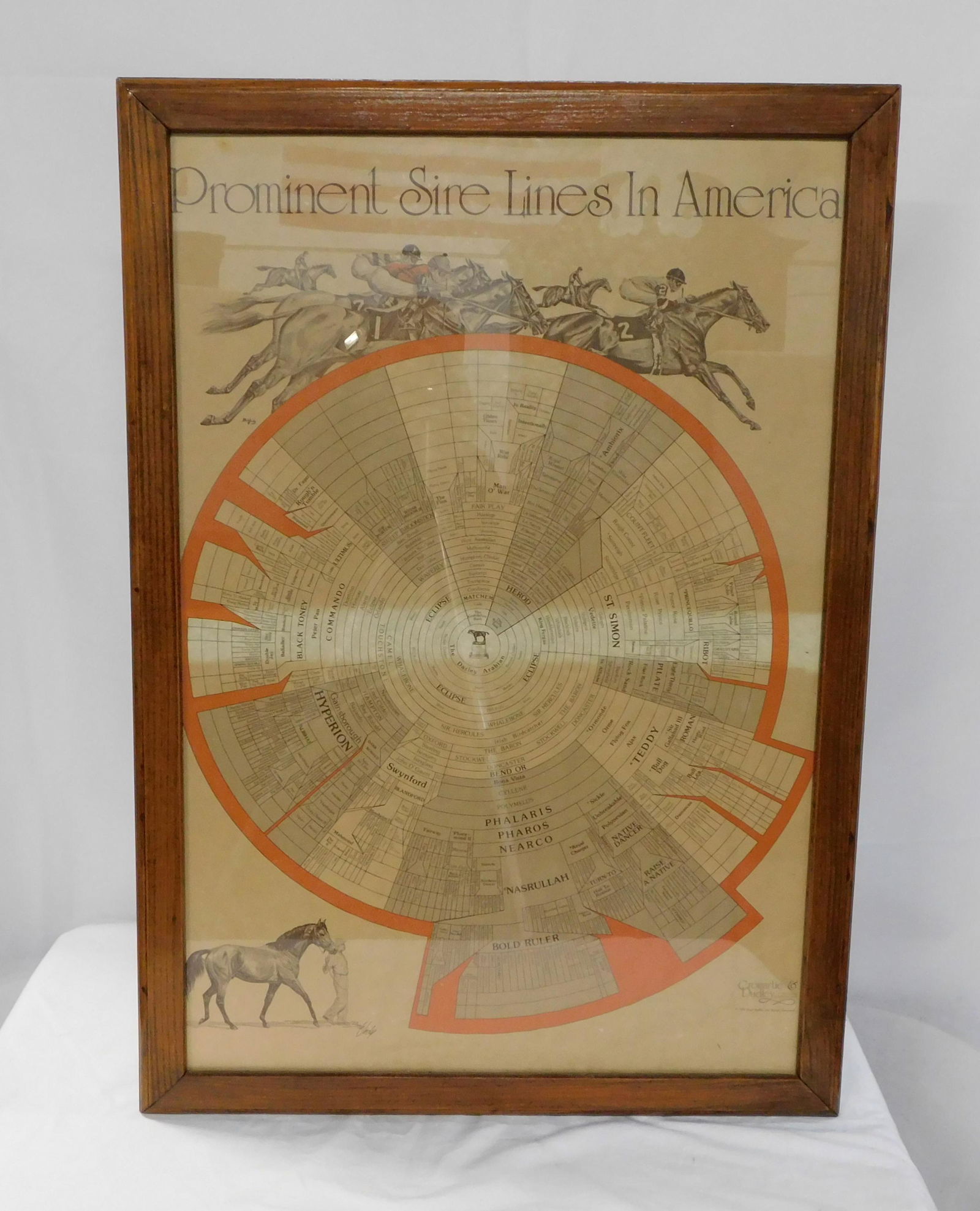 "prominent Sire Lines In America" Horses Print