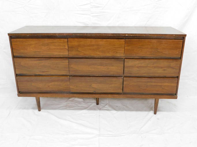 Walnut Mid Century Modern Dresser