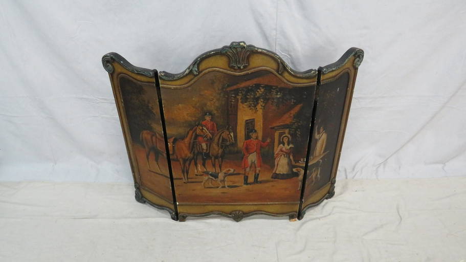 Painted Fire Screen