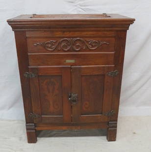 Belding Hall Century Oak Ice Box Refrigerator