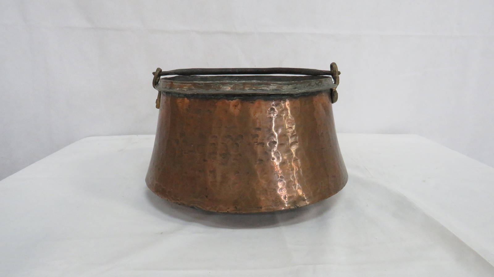 Antique Hand Hammered Copper Bucket Auction