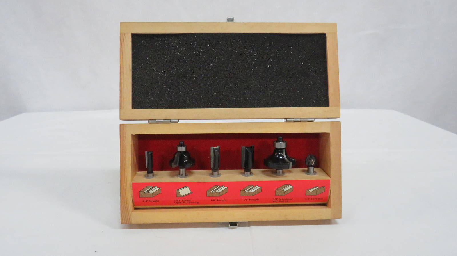 Skil 6 Pc Carbide Router Bit Set In Wood Box Auction