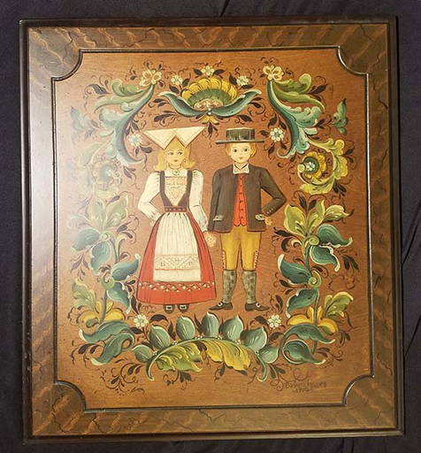 Barbara Hawes Rosemaling Panel