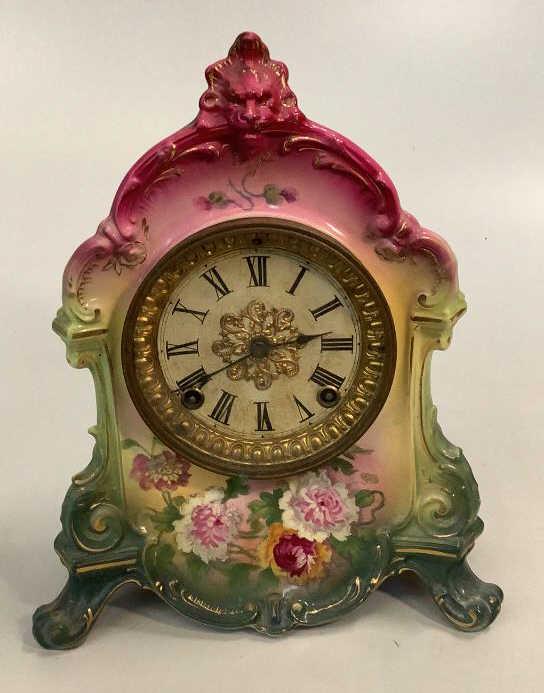 Royal Bonn Painted Shelf Clock