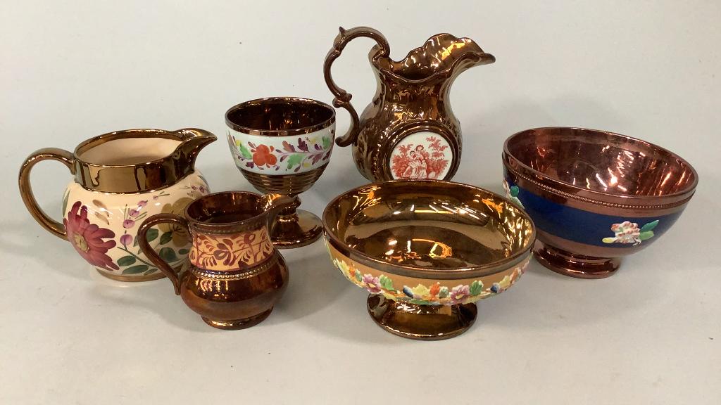 6 Pieces Copper Luster