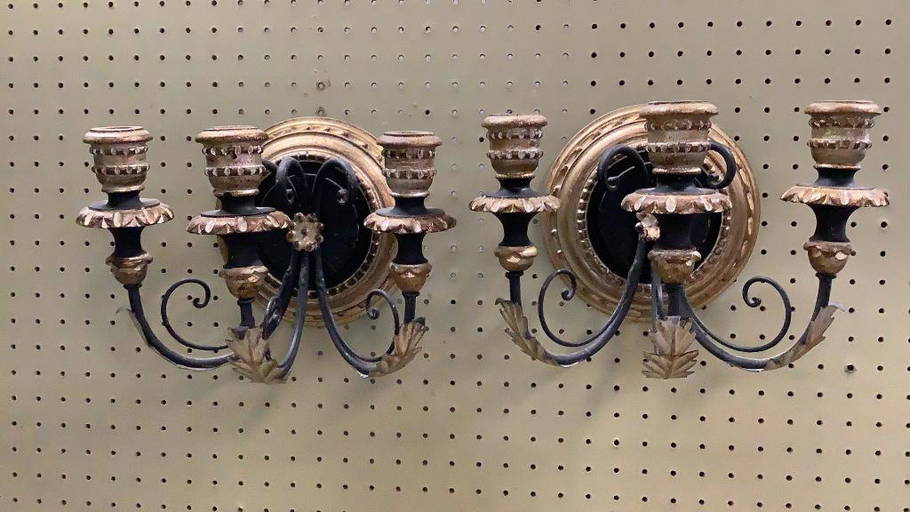 Pair Italian Style Wall Sconce - Jun 28, 2021 | Broken Arch Auction ...