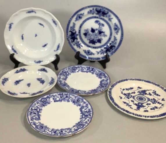 6 Pieces Minton Blue And White