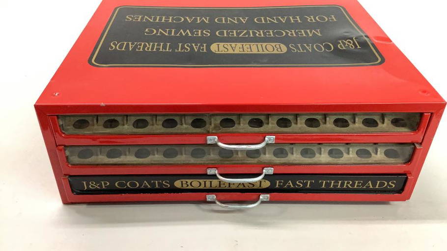 J&P Coats Thread Cabinet (#1227) on May 09, 2022 | Broken Arch Auction ...