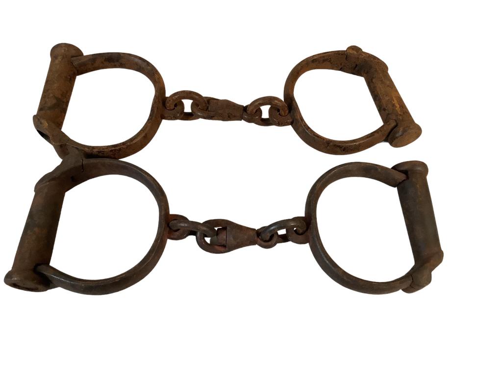 Two Pair Iron Handcuffs - Nov 14, 2022 | Broken Arch Auction Gallery ...