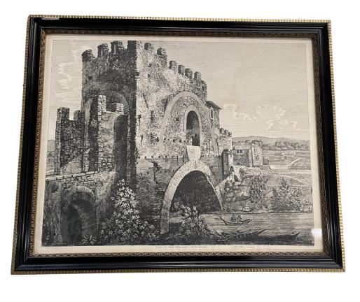 Ponte Nomentano Engraving, Luigi Rossini