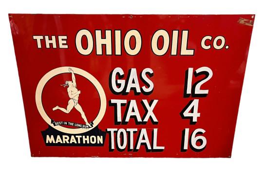 Vintage "the Ohio Oil" Enamel Sign
