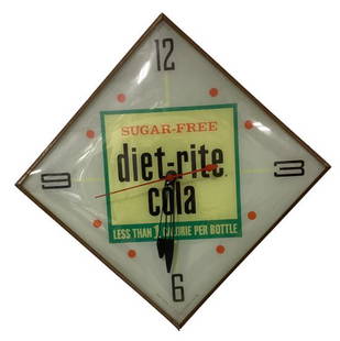 Vintage Diet Rite Cola Pam Clock