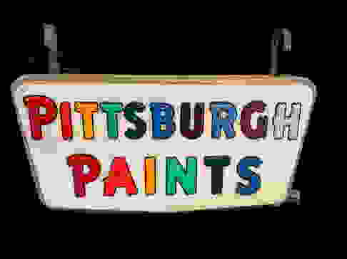 Vintage Double Sided Pittsburg Paints Sign. Auction