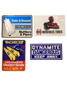 4 Reproduction Porcelain Signs