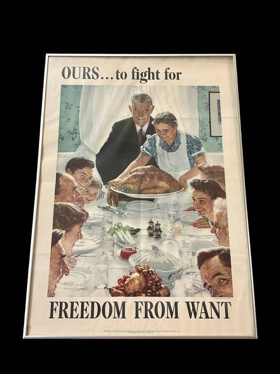 Norman Rockwell Freedom From Want Poster Auction