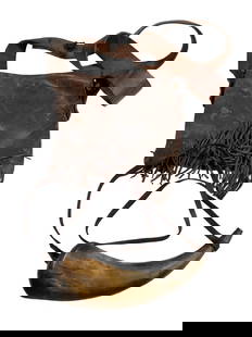 Powder Horn, Leathers Hunting Pouch Auction