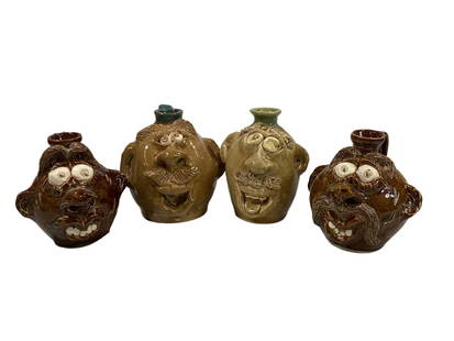 A.v. Smith Smiling Face Jug Auction