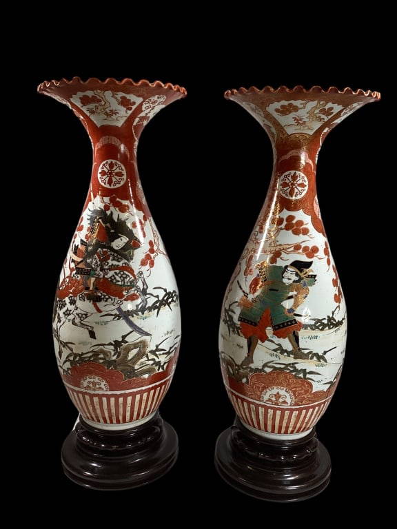 Pair Palace Size Porcelain Vase Auction