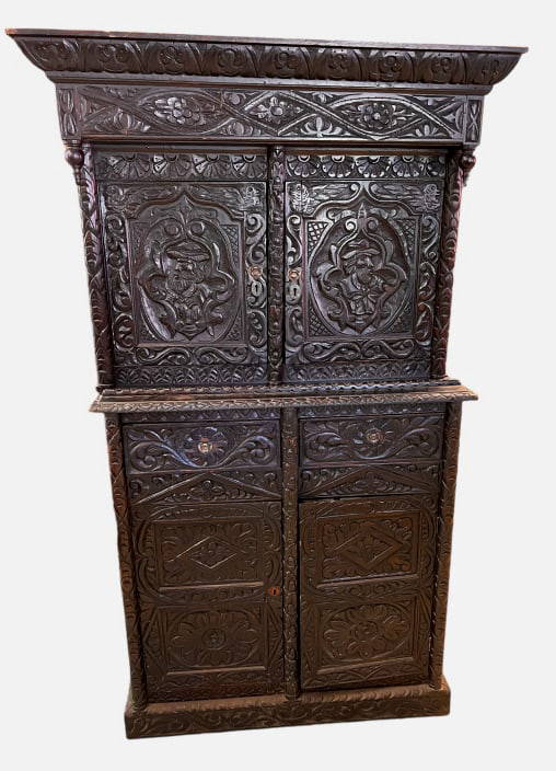 British Jacobean Court Cupboard Auction