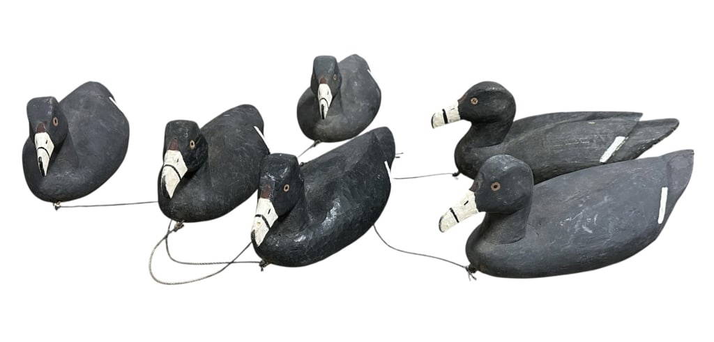 Cluster Of Carved Duck Decoys Auction