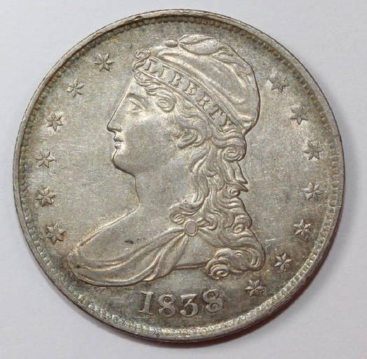 1838 Reeded Edge Half Dollar