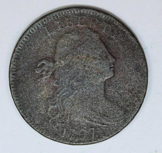 1797 Large Cent With Stems