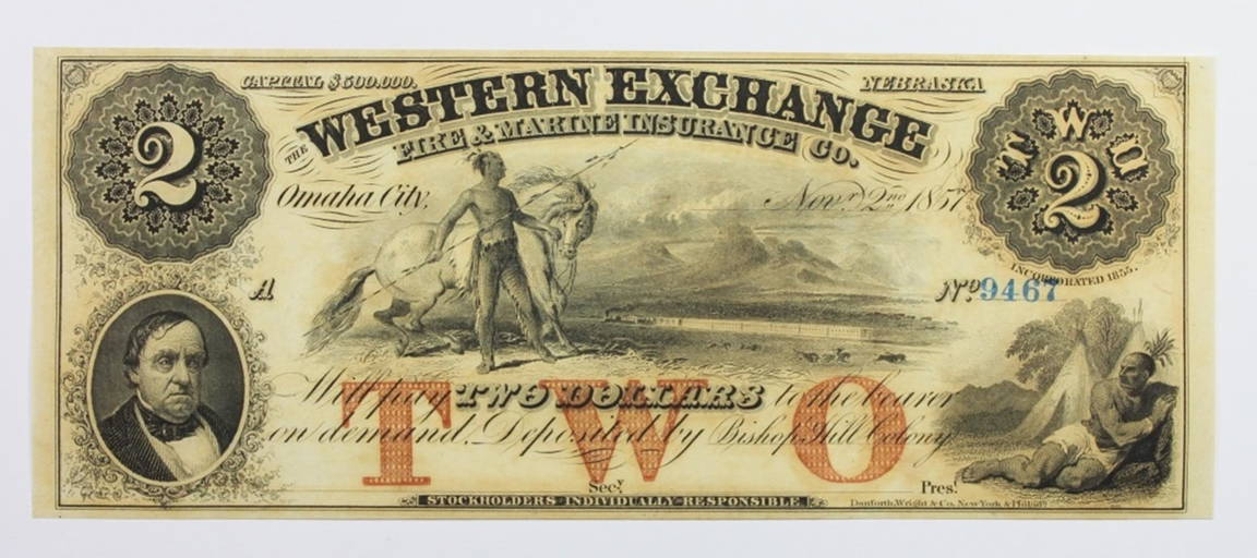 1857 $2 Western Exchange