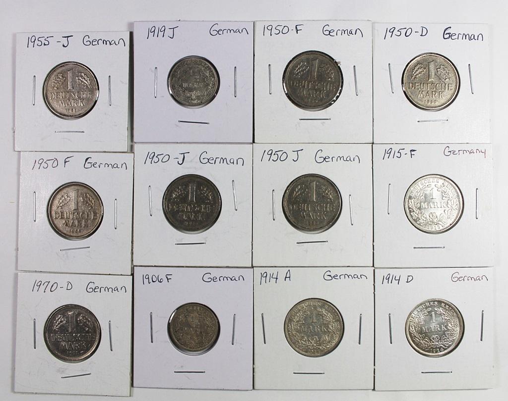 (12) German Coins