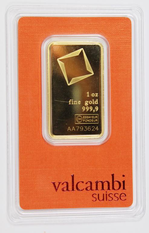 Valcambi 1 Oz Gold Bar