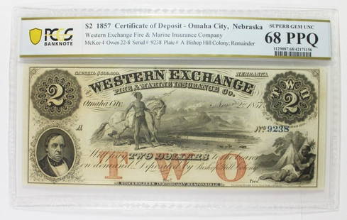 1857 $2 Western Exchange