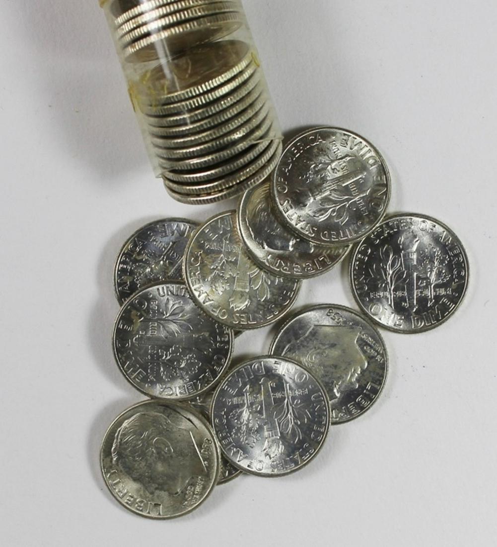 1958 D Roosevelt Dime Roll