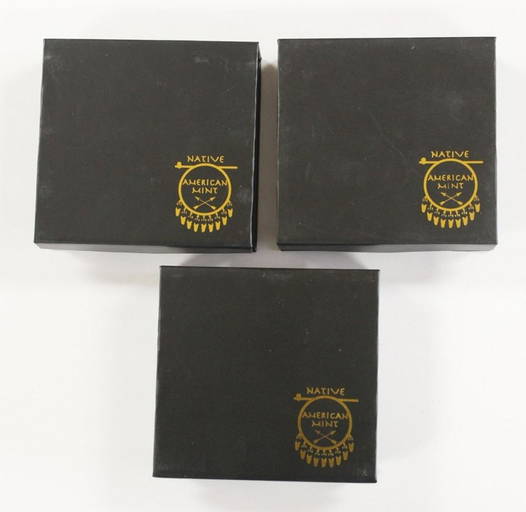 (3) Native American 1 Oz Silver Rounds