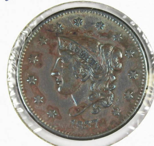 1837 LARGE CENT (#0084) on Jan 11, 2023 | R. Howard Collectibles in OH