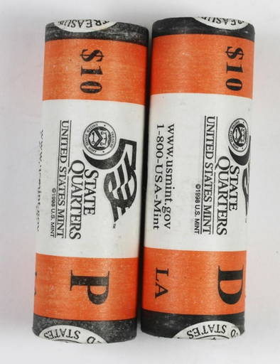 (2) Louisiana Statehood Quarter Rolls
