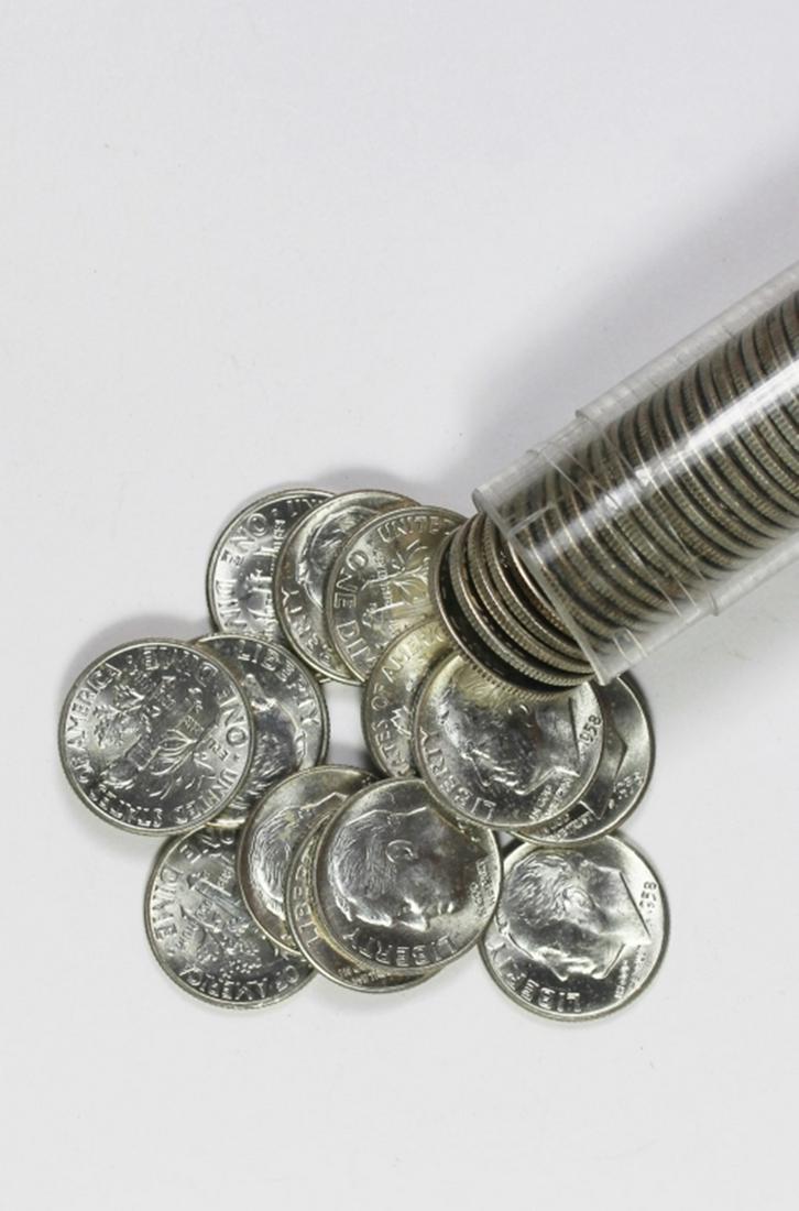1958-D ROOSEVELT DIME ROLL - Mar 29, 2023 | R. Howard Collectibles in OH
