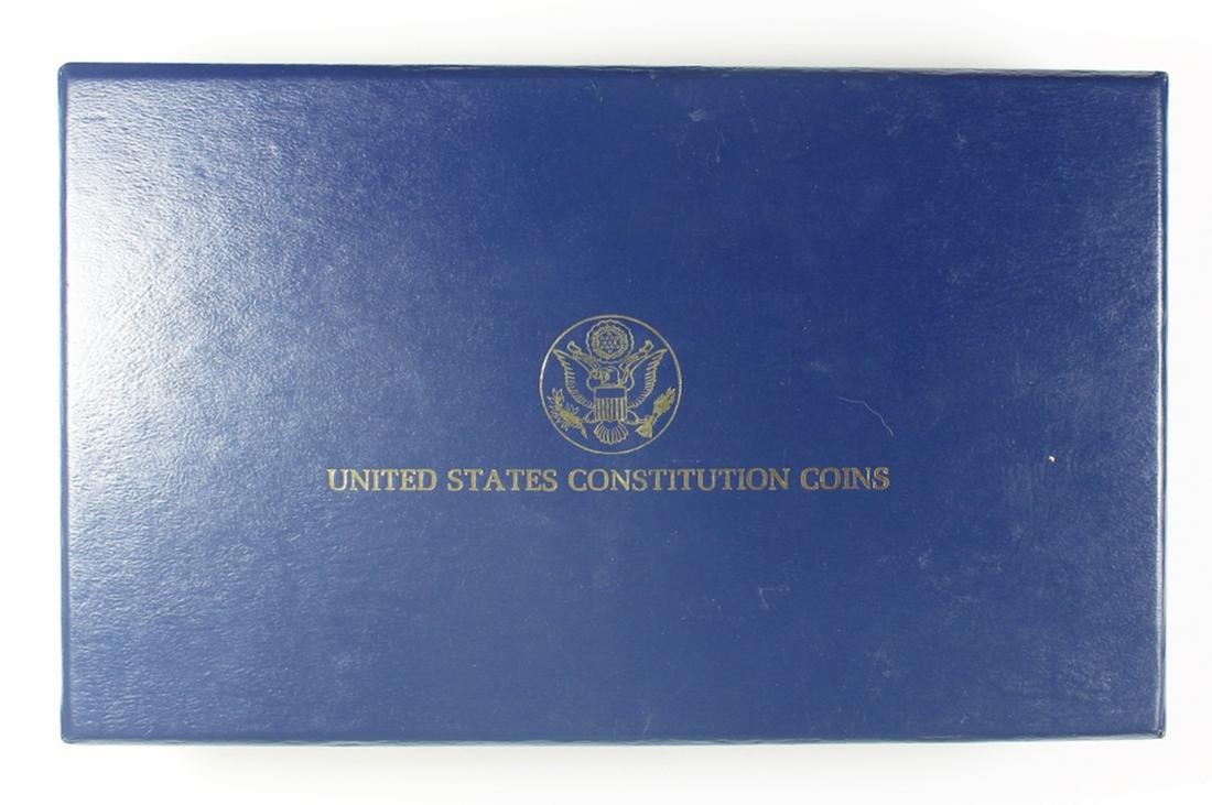 1987 U.s. Constitution Silver And Gold Coins