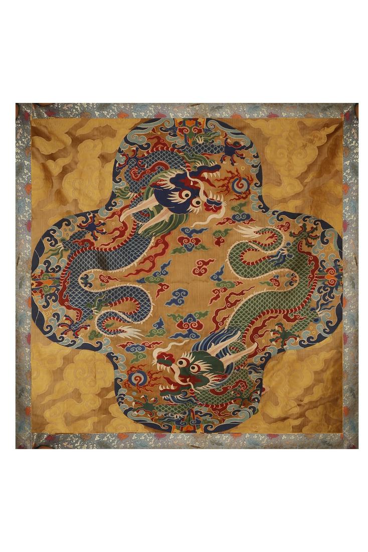 KESI Silk Panel With Two Dragons - Aug 19, 2019 | Berkeley Auction ...