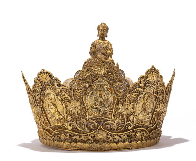A CHINESE SILVER-GILT INITIATION CROWN (#0374) on May 22, 2022 ...